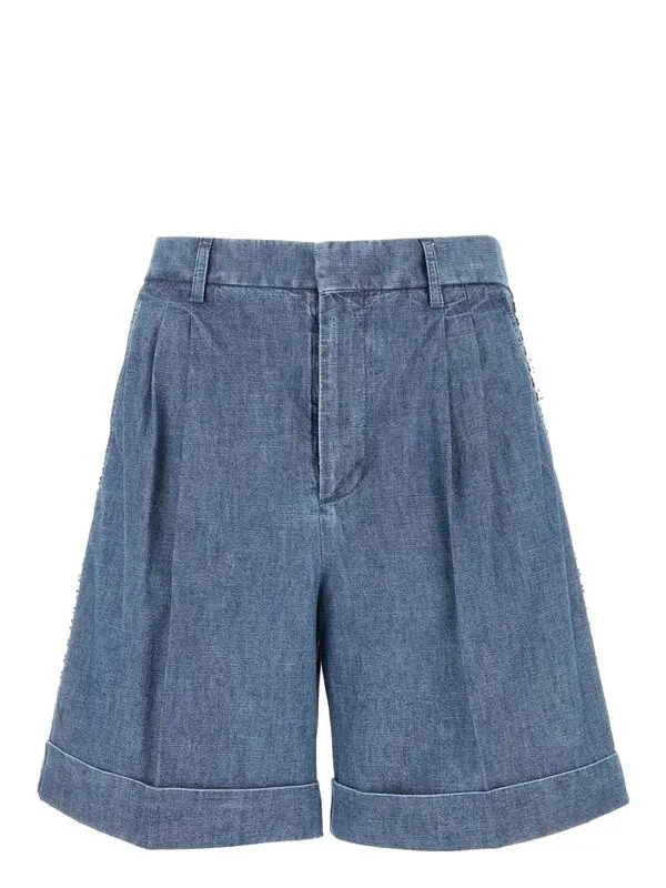 Valentino Garavani Denim Bermuda Shorts - Blue