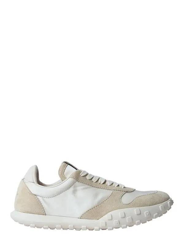 JIL SANDER Low-top Sneakers With Suede Trims - White