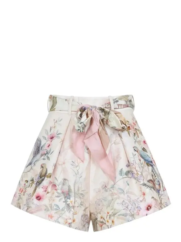 Zimmermann Rebellion Tuck Shorts - Multicolor