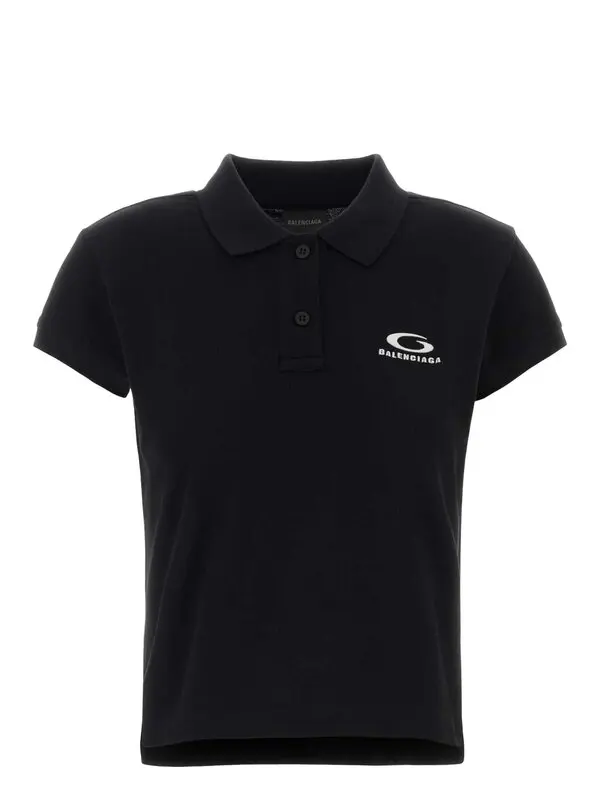 Balenciaga Piquet Polo Shirt - Black