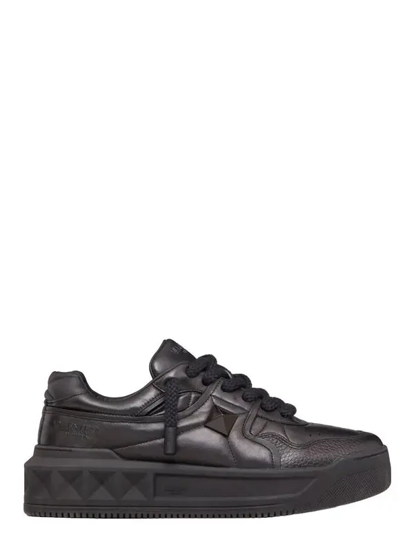 Valentino Garavani Nappa Leather Roman Stud Trainers - Black