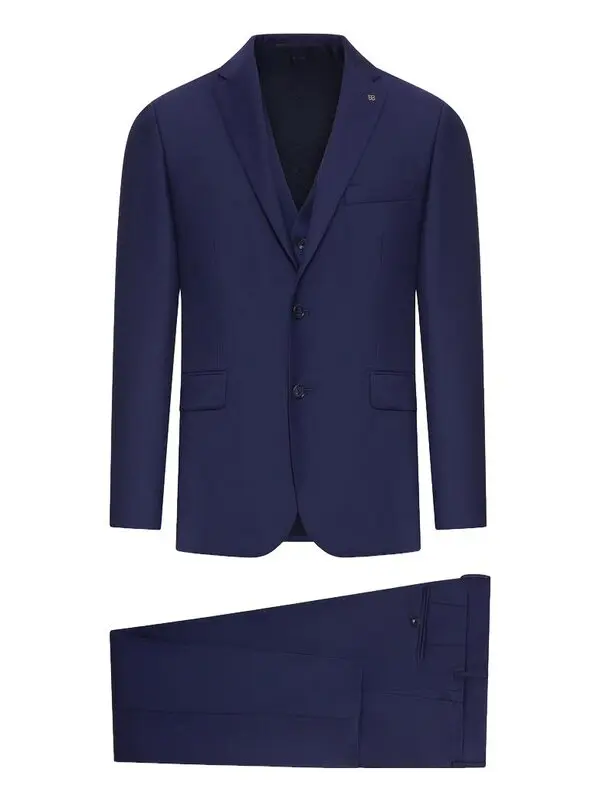 Tagliatore Bruce Tailored Wool Suit - Blue