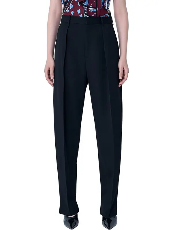 Bottega Veneta Tailored Wool Grain-de-poudre Pants - Black