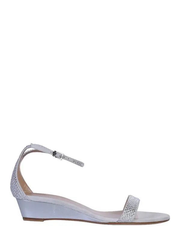 GIUSEPPE ZANOTTI Embellished Wedge Sandals - Gray