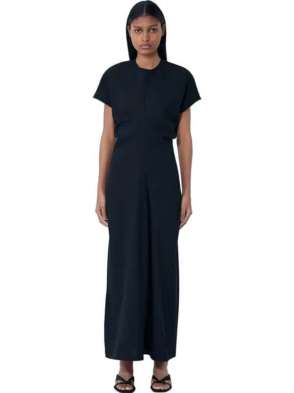 TOTEME Slouch Wool Maxi Dress - Black