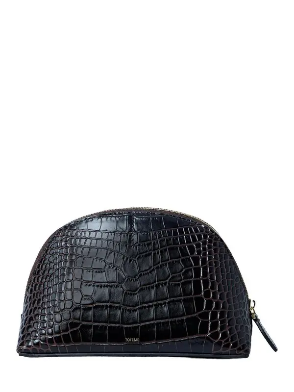 TOTEME Croc-embossed Leather Dome Pouch - Multicolor