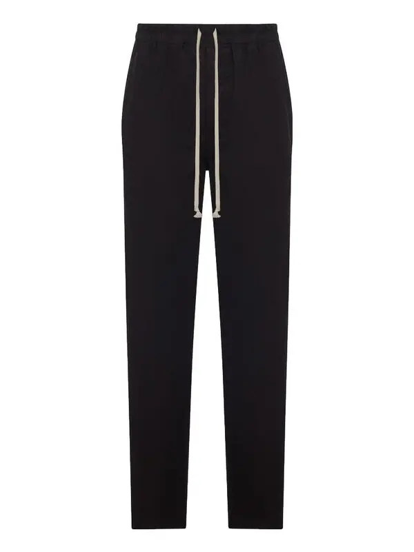 Rick Owens Cotton Drawstring Trousers - Black
