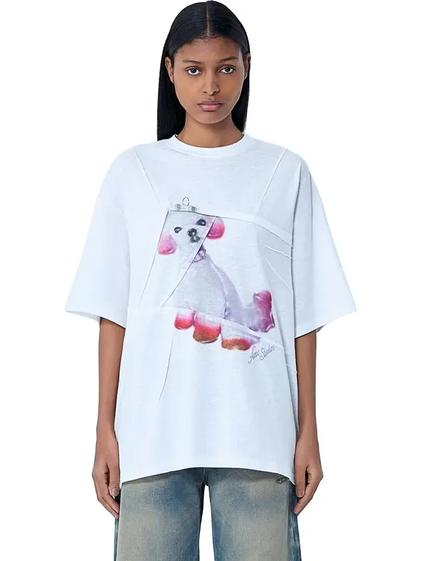 Acne Studios Logo Motif Cotton T-shirt - White