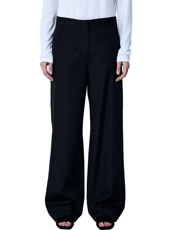 TOTEME Twisted Seam Cotton Pants - Black