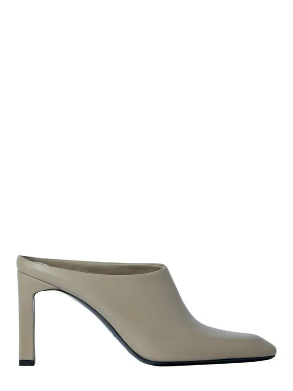 TOTEME Leather Mules With Stiletto Heel And Pointed Toe - White