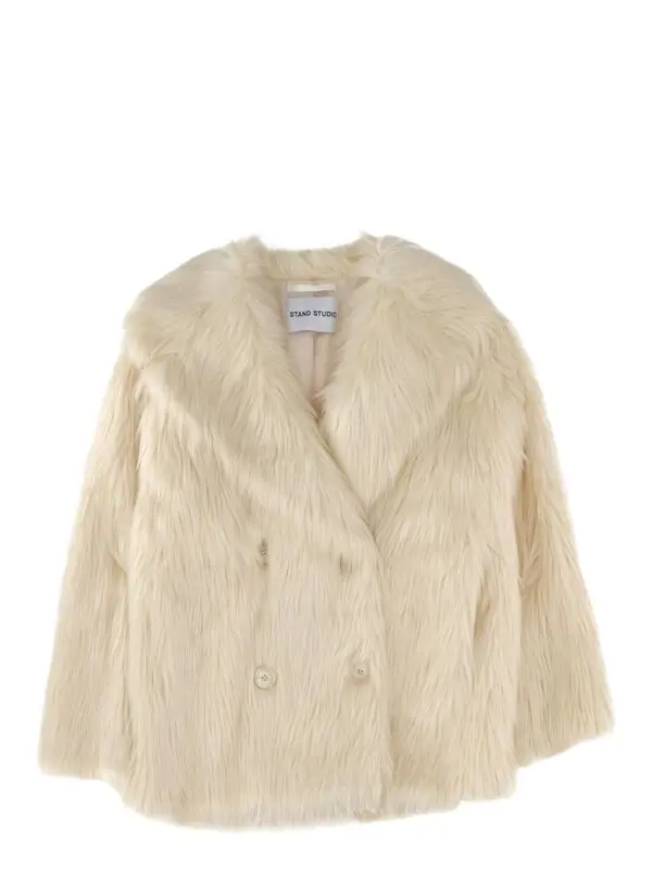 STAND STUDIO Katalina Faux Fur Jacket - White