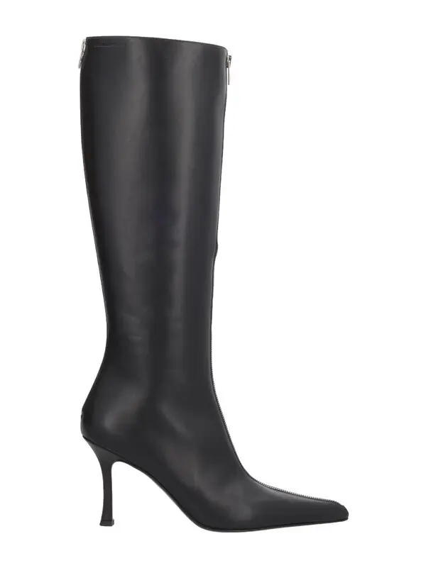 Alexander Wang Calf Leather Heeled Boots - Black