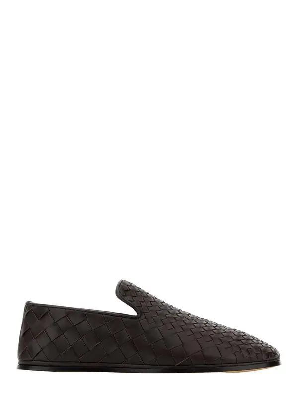 Bottega Veneta Dark Nappa Leather Sunday Loafers - Brown