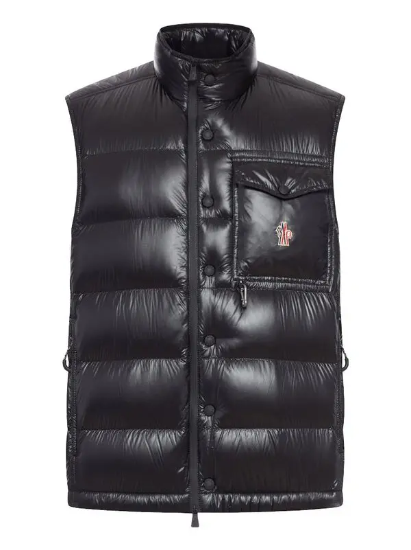 Moncler Padded High Neck Vest - Black