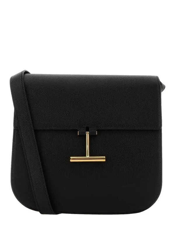 TOM FORD Leather Crossbody Bag - Black