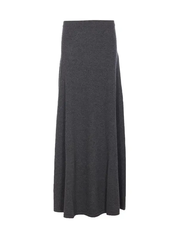 Balenciaga Knitted Maxi Skirt - Gray