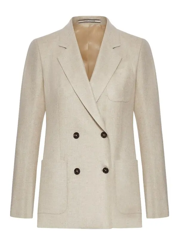 Tagliatore Double-breasted Silk Jacket - Multicolor