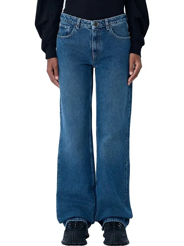 Moncler Five-pocket Straight-leg Jeans - Blue