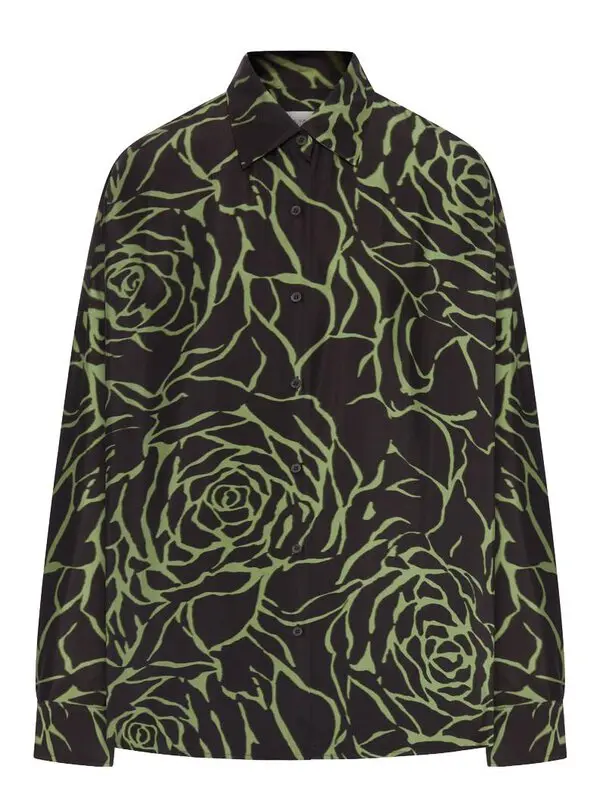 Dries Van Noten Printed Long-sleeve Shirt - Black