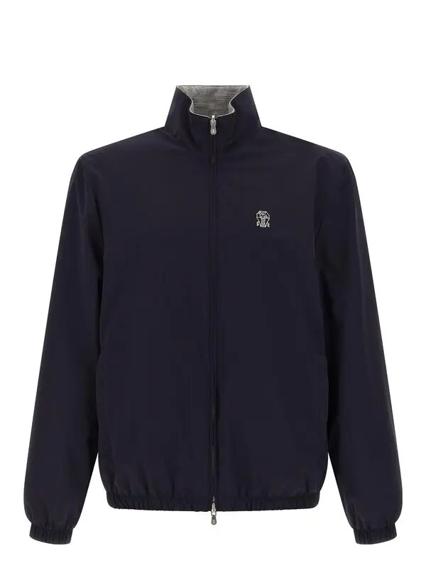 Brunello Cucinelli Reversible Technical Fabric And Wool Mélange Jacket - Multicolor
