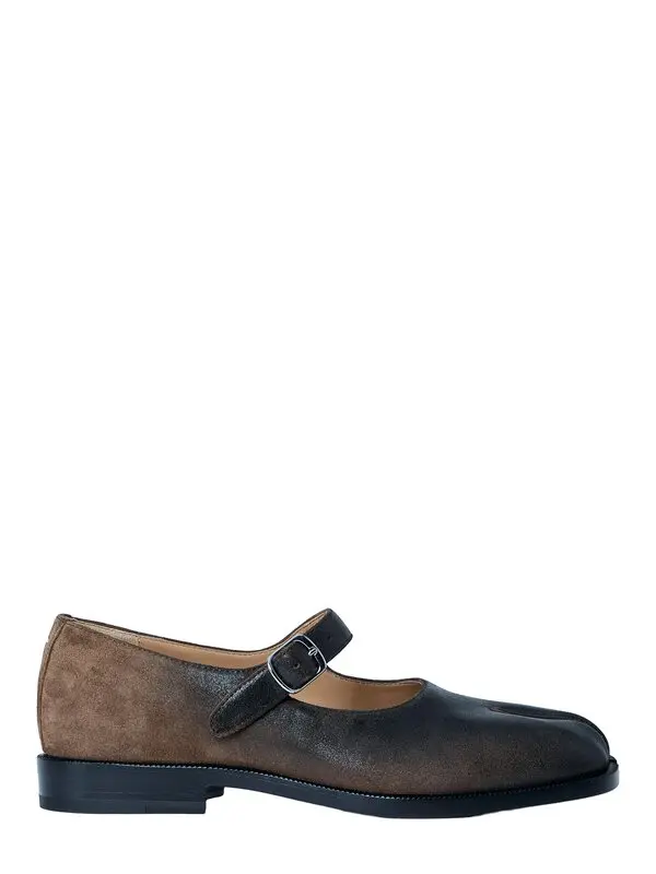MAISON MARGIELA Tabi Mary Jane Leather Flats - Brown