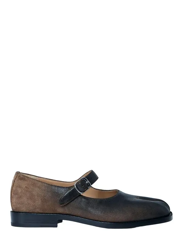 MAISON MARGIELA Tabi Mary Jane Leather Flats - Brown