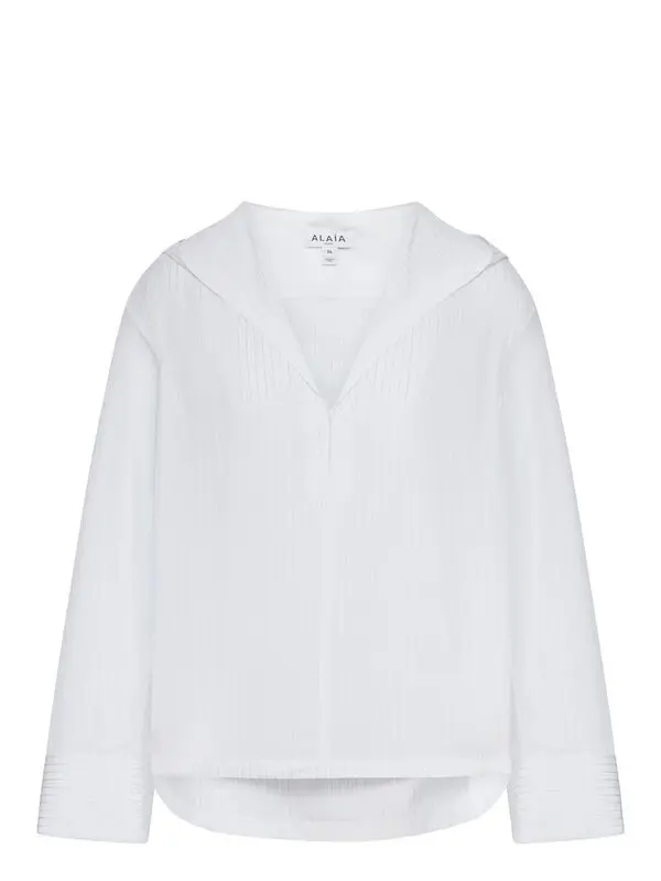 Alaïa Poplin Hooded Shirt - White