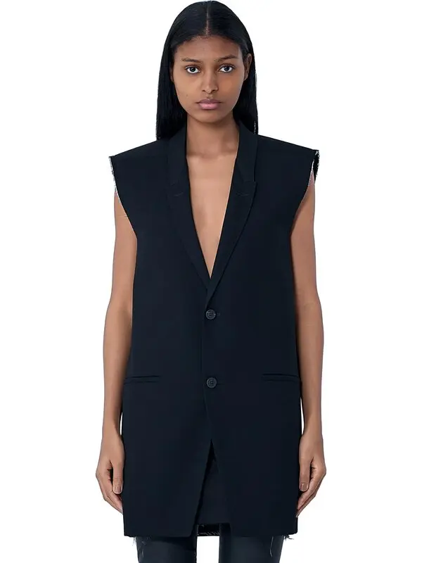 Rick Owens Sleeveless Tailored Blazer - Black