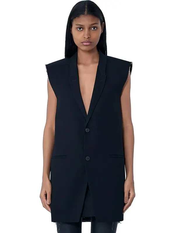 Rick Owens Sleeveless Tailored Blazer - Black
