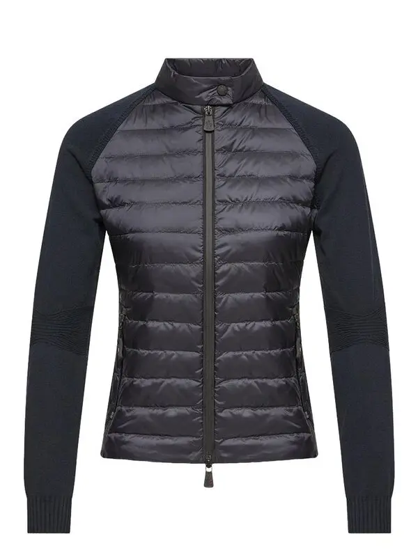Moncler Padded Cardigan With Zip Closure - Blue