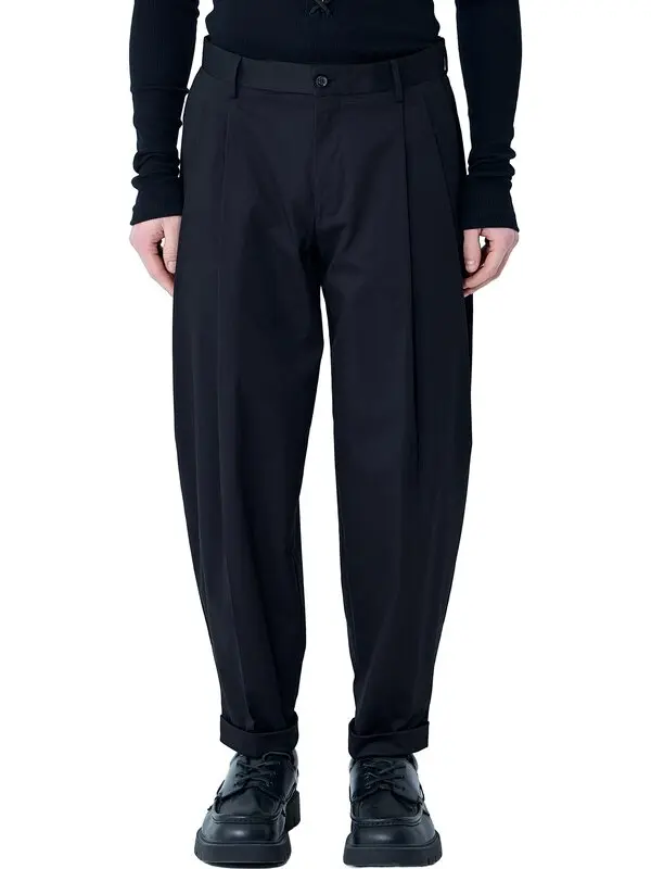 Dolce & Gabbana Cotton Gabardine Pants - Black