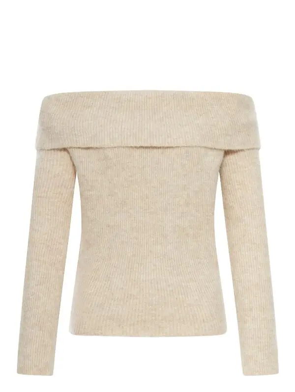 Rick Owens Off-the-shoulder Ribbed Knit Sweater - Gray
