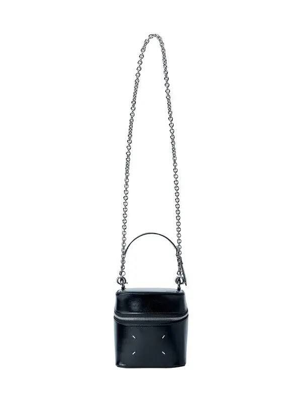 MAISON MARGIELA Leather Box Crossbody Bag - Black