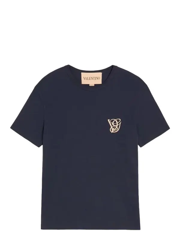 Valentino Garavani Embroidered `vg` T-shirt - Multicolor