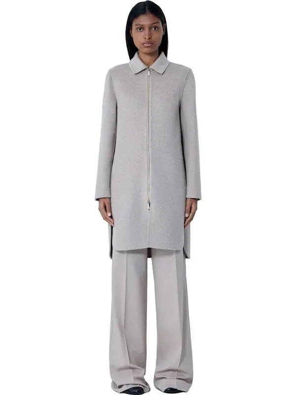Max Mara Longline Cashmere Coat - Cream