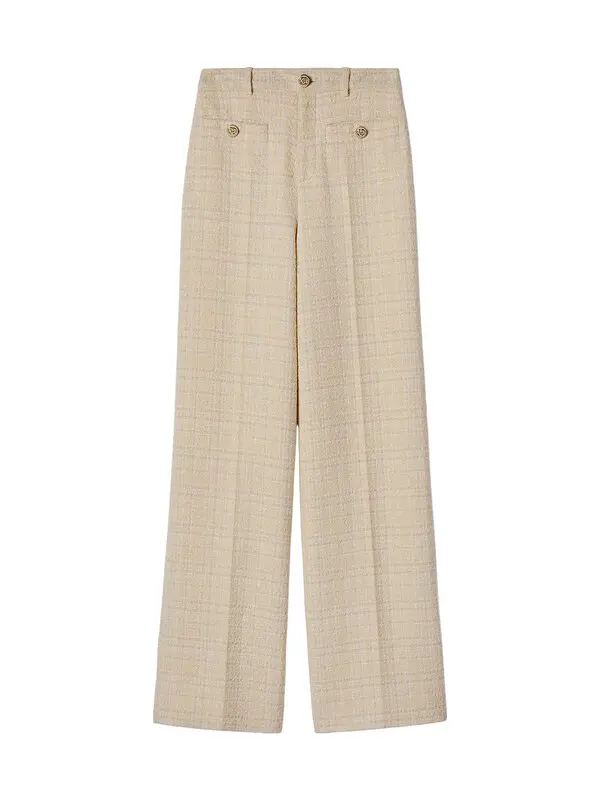 Gucci Cotton Blend Checked Pattern Trousers - Multicolor