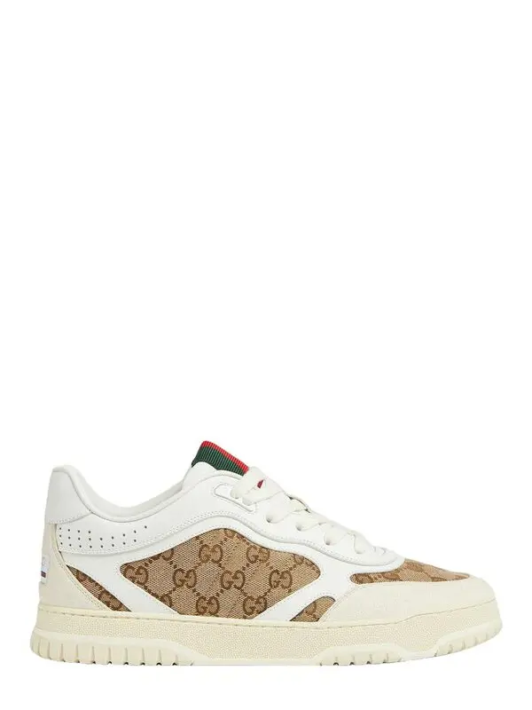 Gucci Re-web Gg Canvas & Leather Low Top Sneakers - Multicolor