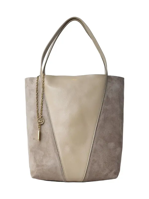 Chloé Spin Suede Tote Bag - Cream