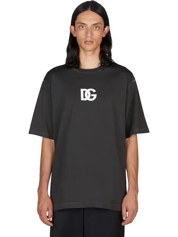 Dolce & Gabbana Dg Logo Print T-shirt - Black