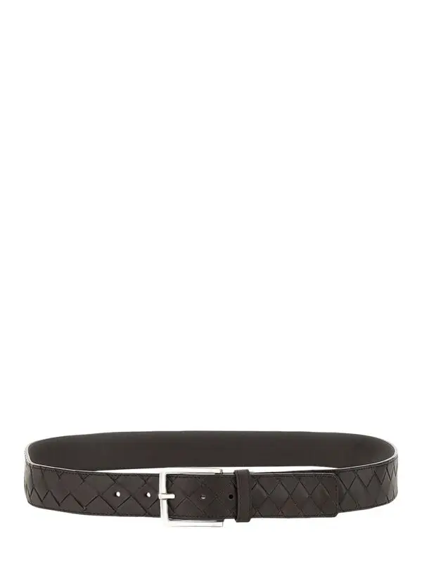 Bottega Veneta Intrecciato Leather Belt - Brown