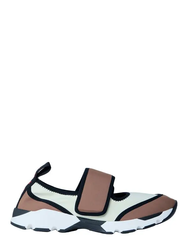 Marni Low-top Sneakers With Strap Fastening - Brown