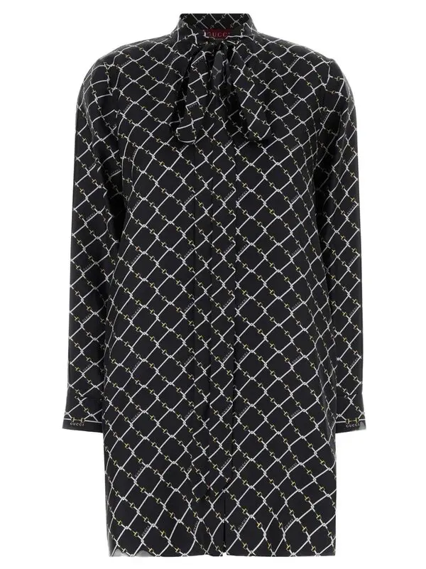 Gucci Printed Silk Mini Dress - Multicolor