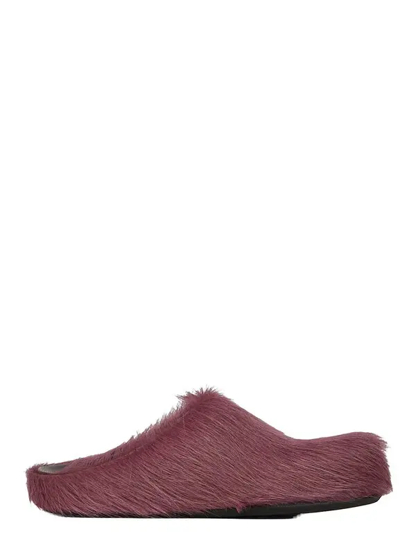 Marni Fussbett Sabot Mules In Calfhair - Multicolor