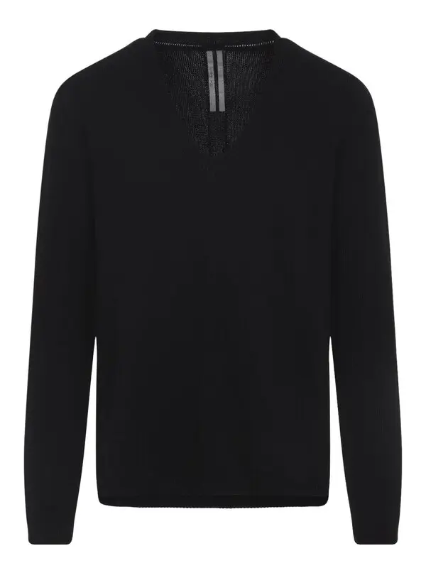 Rick Owens Oversized Extreme V-neck Pullover - Black