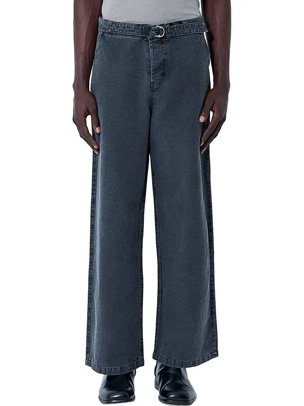 Our Legacy Straight-leg Belted Jeans - Black