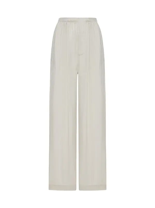 Balenciaga Wide Leg Pyjama Pants - Cream