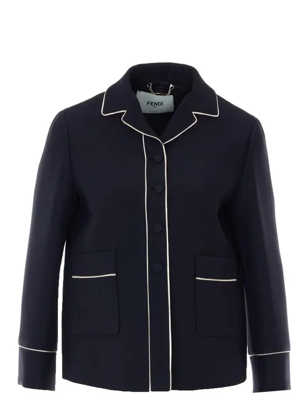 Fendi Wool And Silk Jacket - Black