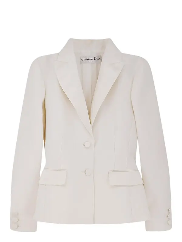 Dior Wool And Silk Blend Blazer - Multicolor