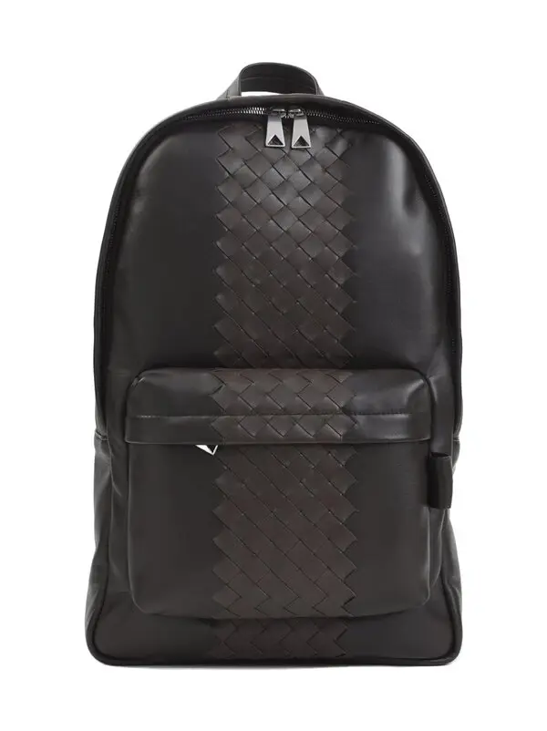 Bottega Veneta Intrecciato Leather Backpack - Brown