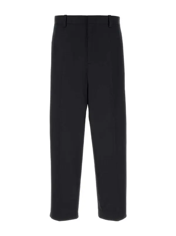 JIL SANDER Cotton Trousers - Blue